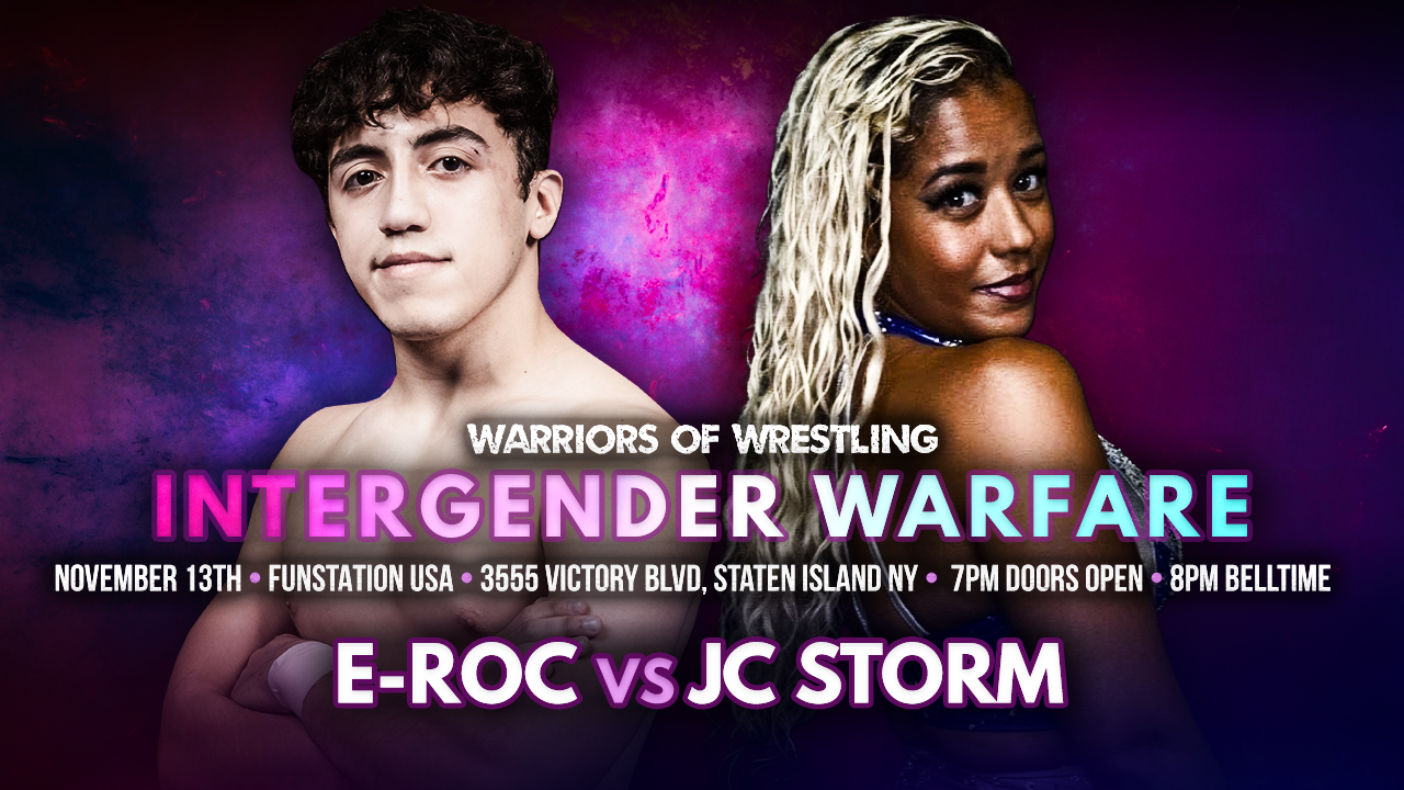 Intergender Warfare 2021 – E-Rock vs JC Storm – Warriors of Wrestling