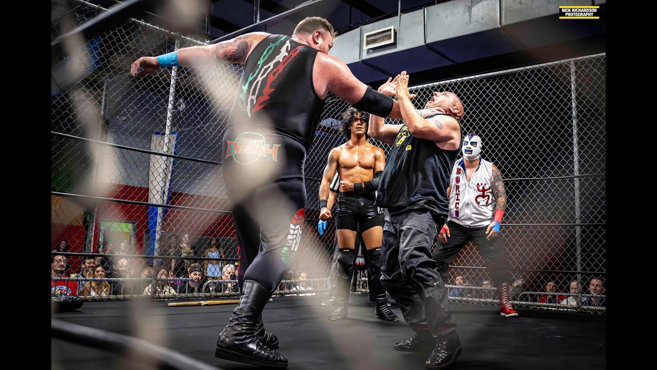 War Games Steel Cage match – Bellini Club v Danny Storm, TJ Marconi, Mr. Puerto Rico & Zae ...