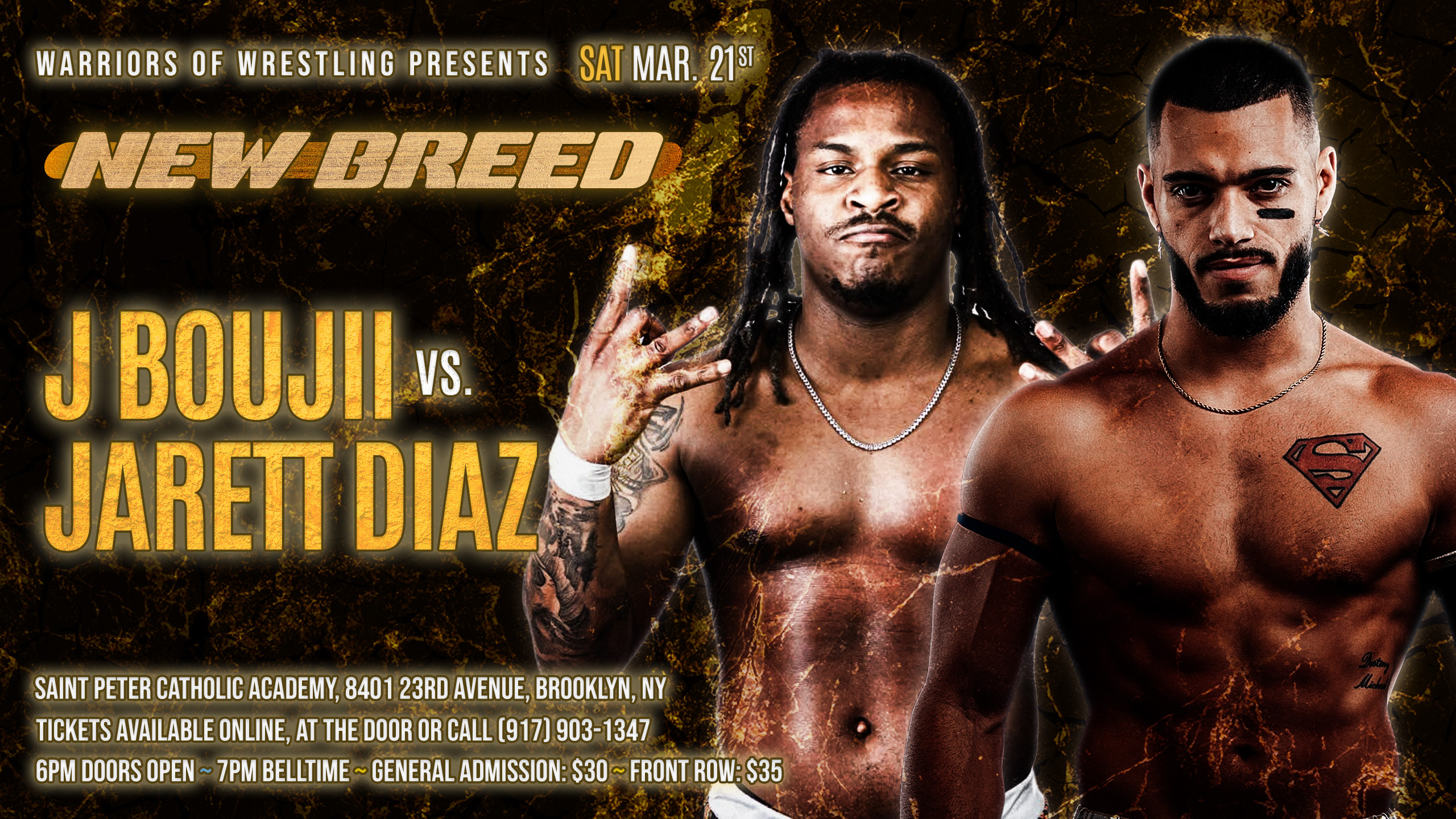 New Breed 2026 – J Boujii vs Jarett Diaz – Warriors of Wrestling